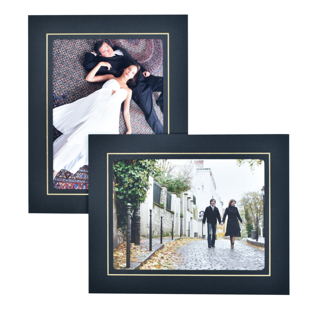 Fairfield Black and Gold Photo Strut Mounts - Maple Framing