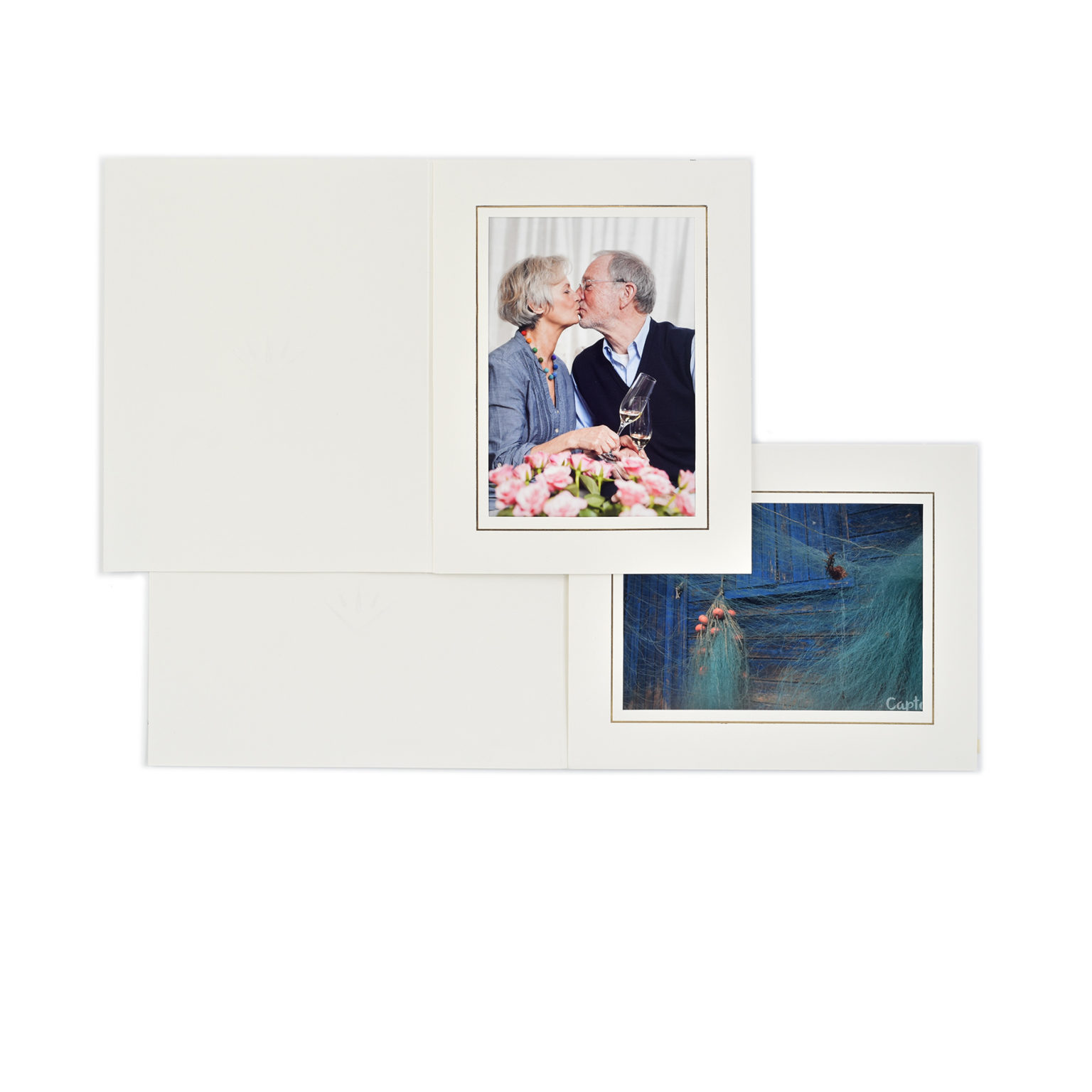 Pearl White Slip-in Photo Folders - Maple Framing