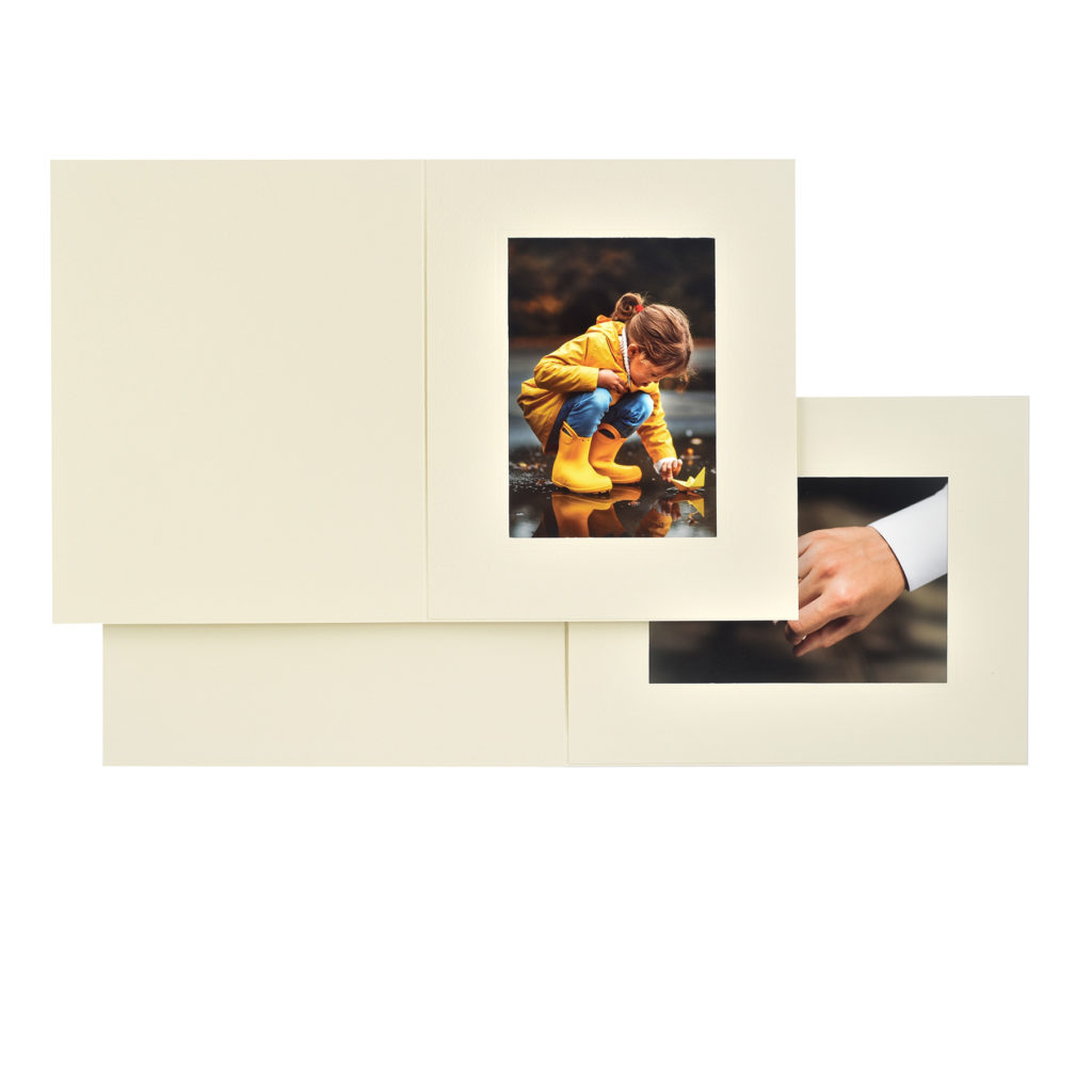 Rhapsody Ivory Slip-in Photo Folders - Maple Framing
