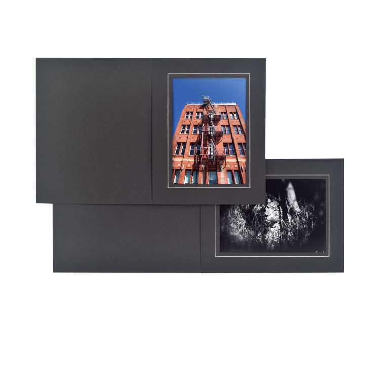 Black Slip-in Photo Folders | Black Card Photo Folders - Maple Framing