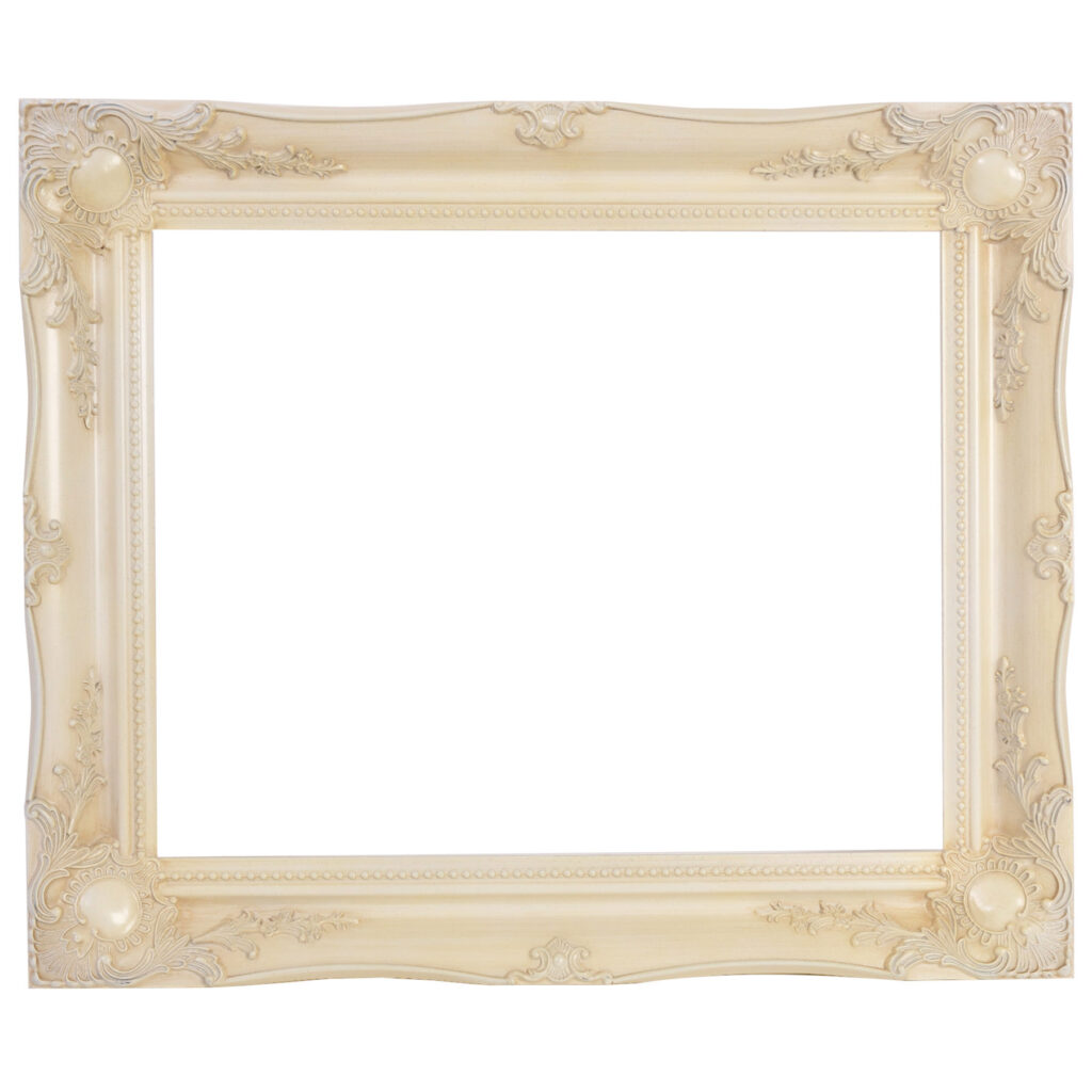 Swept Frame - Ivory - Style 829 - Maple Framing