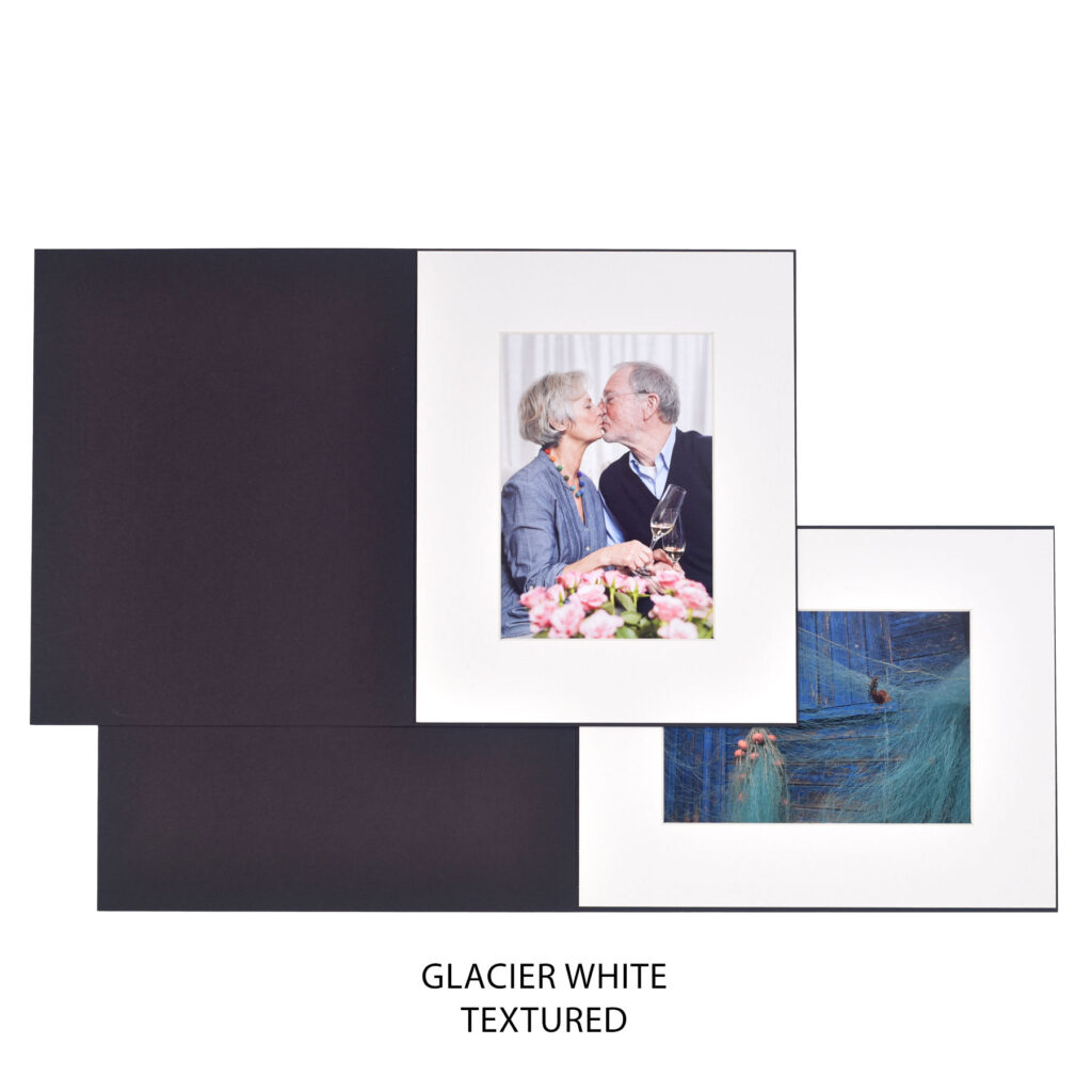 Haven Glacier White Bevelled Slip-in Photo Folders - Maple Framing