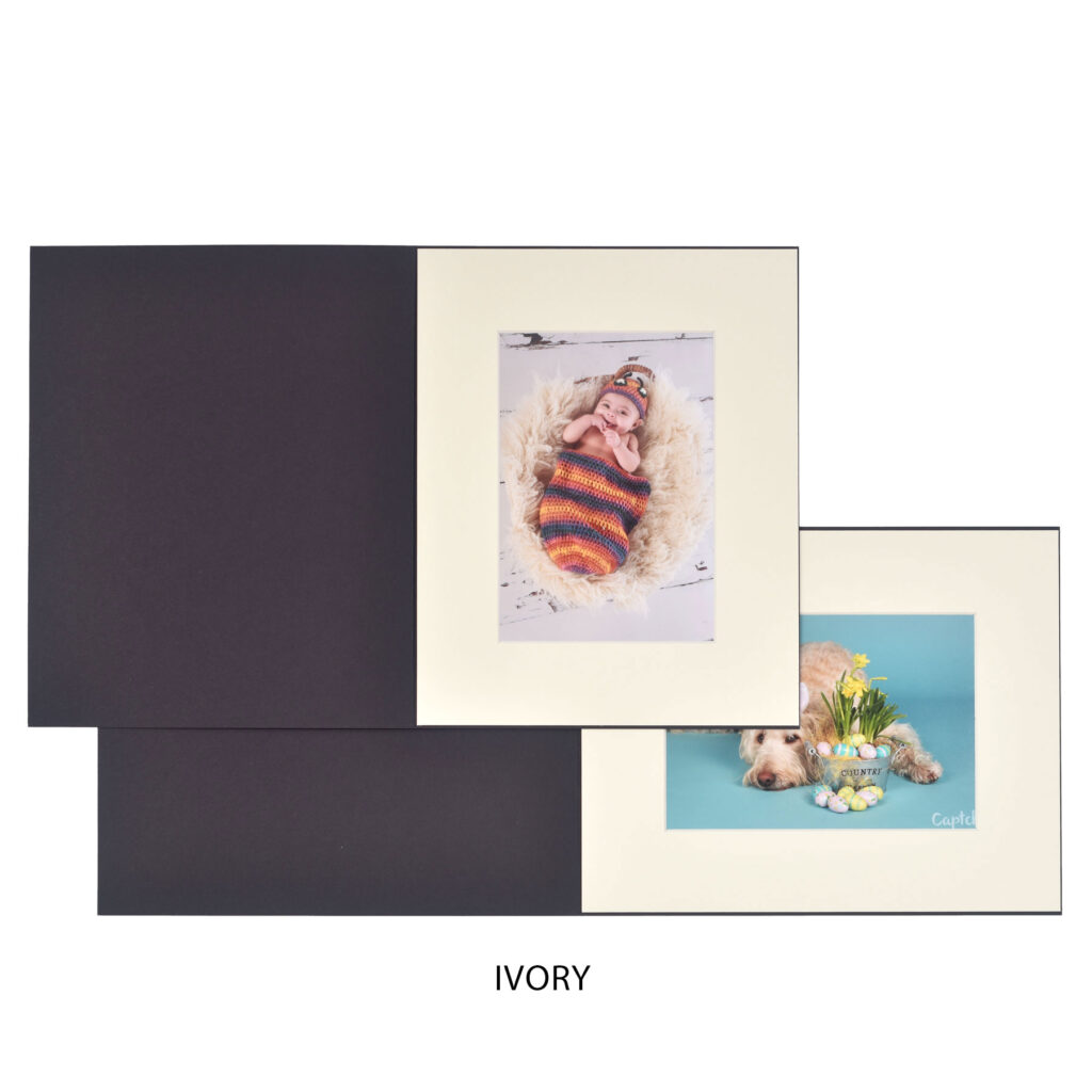 Haven Ivory Bevelled Slip-in Photo Folders - Maple Framing