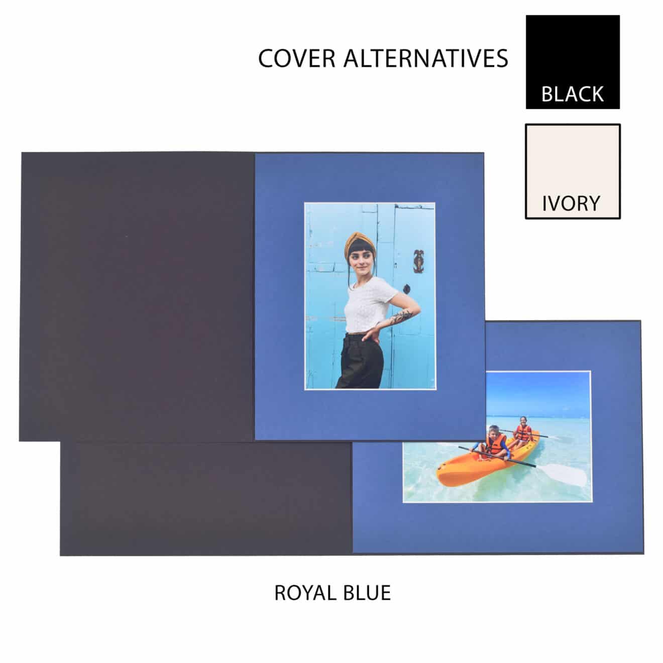 Blue Slip-in Photo Folders | Blue Card Folders - Maple Framing