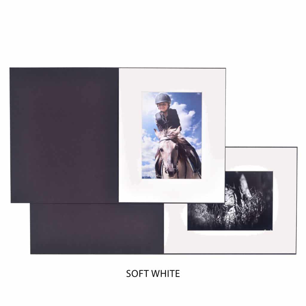 White Slip-in Photo Folders | White Card Photo Folders - Maple Framing
