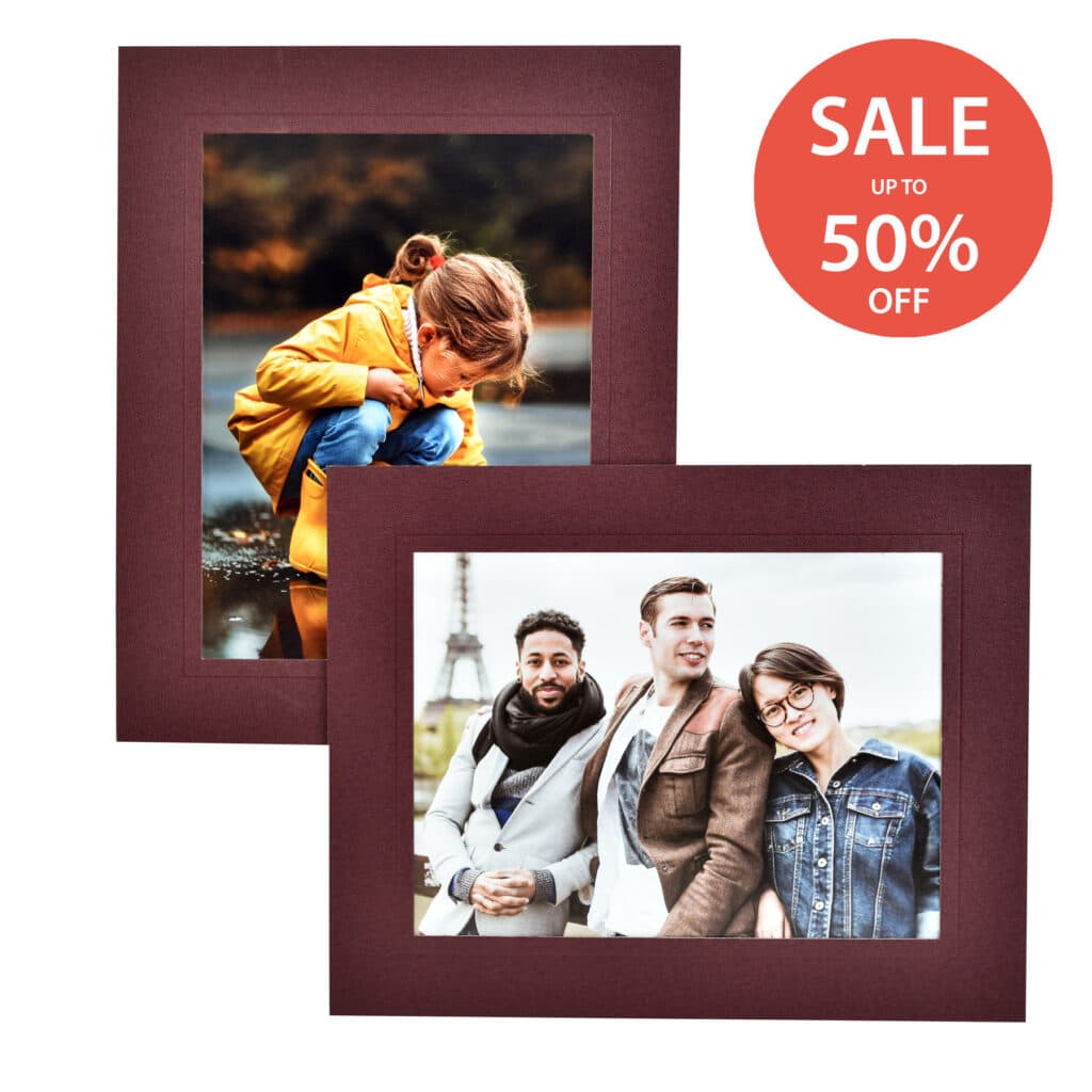 Metallic Photo Mounts - Maple Framing