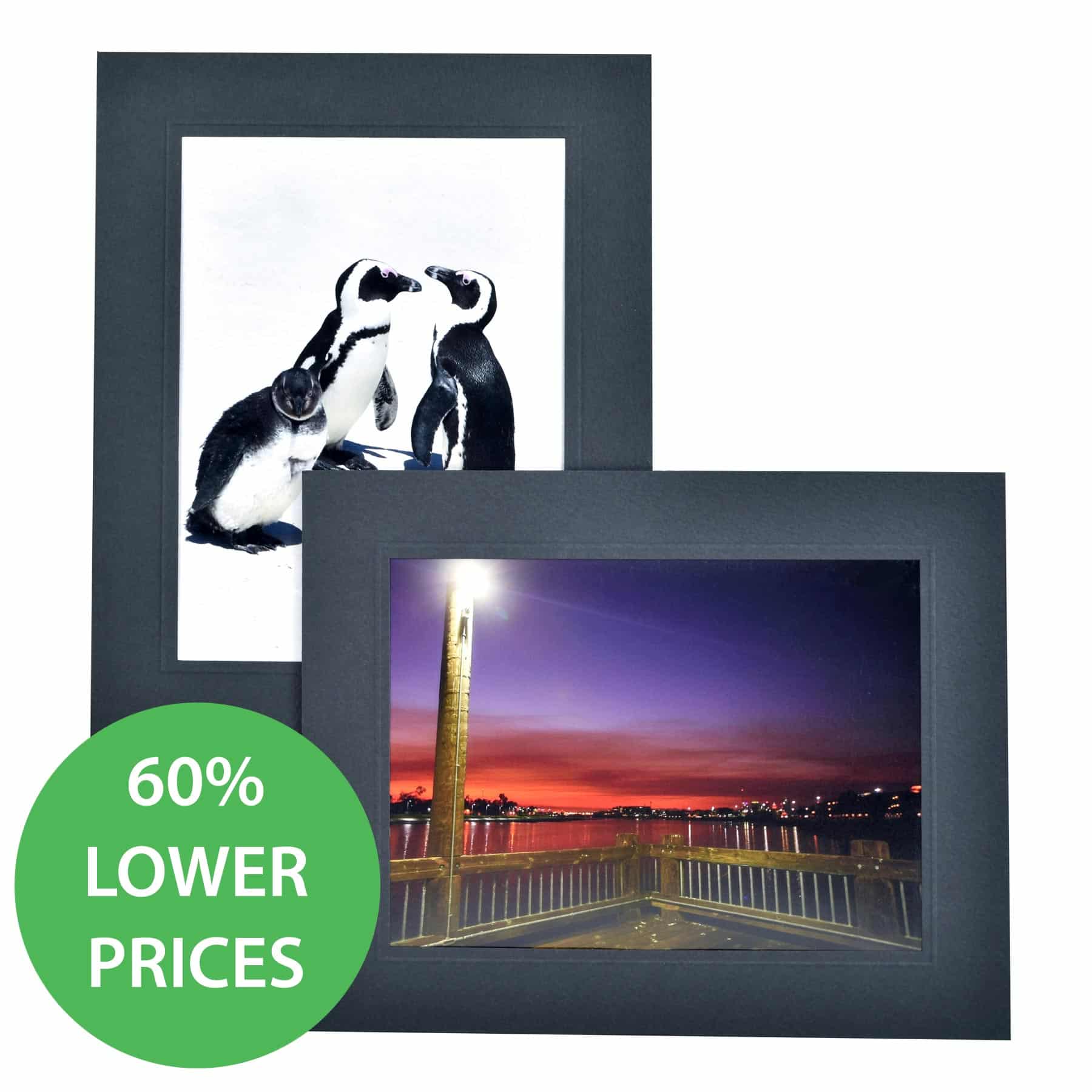 Rhapsody Black Photo Strut Mounts - Maple Framing