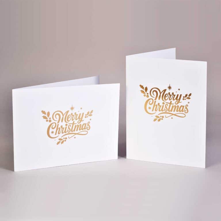 Merry Christmas Gold Foiled White Photo Folders - NEW FOR 2025 - Maple ...